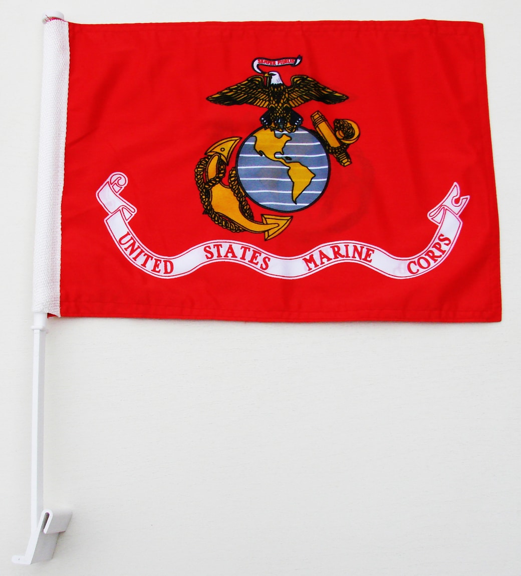 Saigon Sams Military Surplus Store: Flag Car Window/USMC, Flags, fo-84-0134